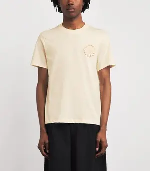 Sandro Cotton Crochet T-shirt - Beige