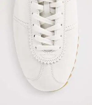 Sandro Leather And Suede Low-top Sneakers - Beige