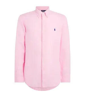 Polo Ralph Lauren Linen Custom Fit Shirt - Pink