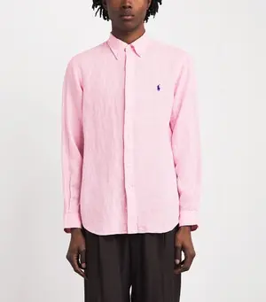 Polo Ralph Lauren Linen Custom Fit Shirt - Pink