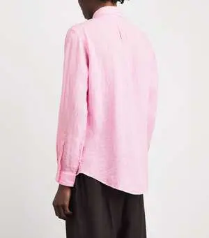 Polo Ralph Lauren Linen Button-up Shirt With Embroidered Logo