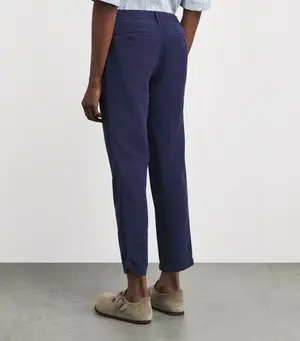 Polo Ralph Lauren Linen Drawstring Trousers - Navy