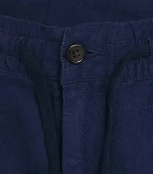 Polo Ralph Lauren Linen Drawstring Trousers - Navy