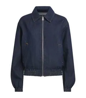 7 For All Mankind Cotton-linen Denim Jacket - Navy