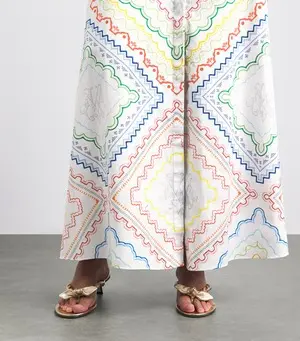 MARY KATRANTZOU Cotton-blend Como Maxi Dress