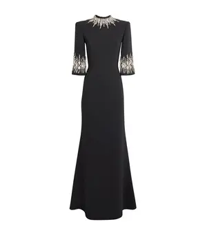High Neck Embellished Gowns