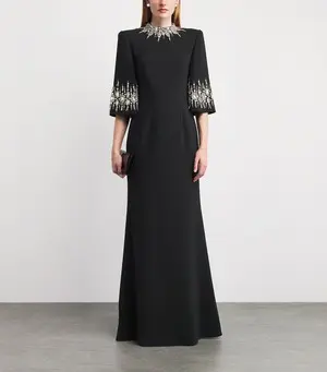 Jenny Packham High-neck Ilana Gown - Black