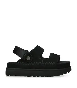 UGG Suede Goldenstar Glide Sandals - Black