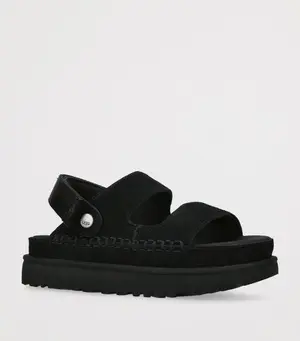 UGG Suede Goldenstar Glide Sandals - Black