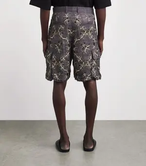 KARTIK RESEARCH Silk Embroidered Cargo Shorts