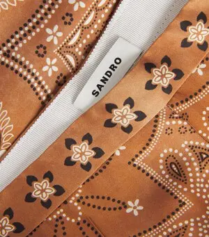 Sandro Bandana Print Flared Trousers - Brown