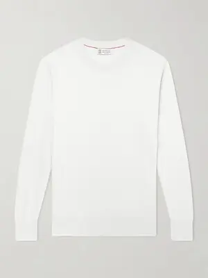 Men's Brunello Cucinelli White Sweaters
