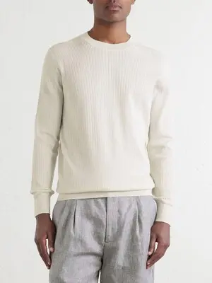 Brunello Cucinelli Knitted Cotton Crewneck Sweater