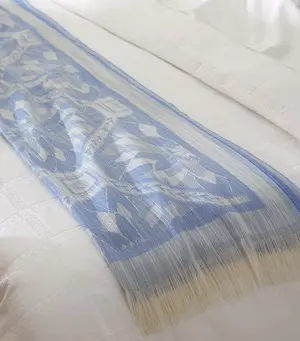 PRATESI Silk-cotton-linen Throw - Blue