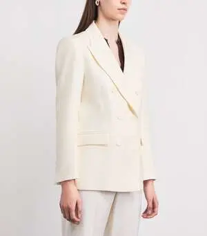 Sandro Double-breasted Blazer - Beige