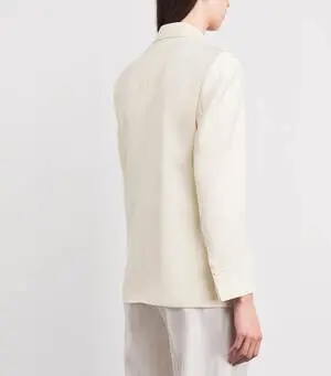 Sandro Double-breasted Blazer - Beige