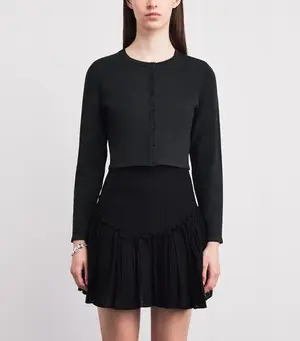 Sandro Buttoned Cropped Cardigan