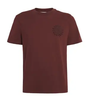 Sandro Cotton Crochet T-shirt - Brown