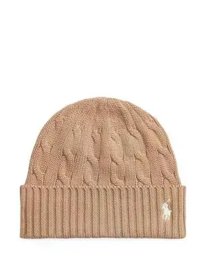 Polo Ralph Lauren Cable-knit Ribbed Beanie - Neutrals