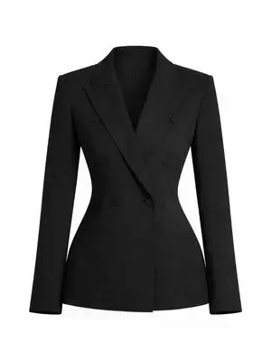 Elie Saab Cady Double-breasted Tailored Blazer