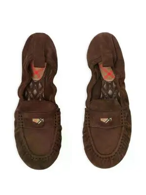 Burberry Suede Loafers - Brown