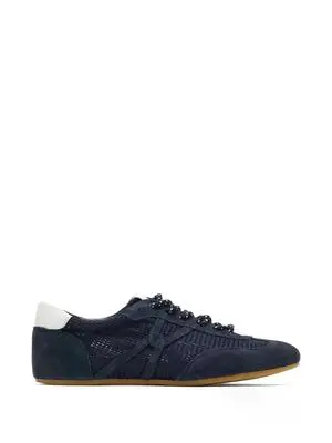Veronica Beard Suede Weave Sneakers - Blue