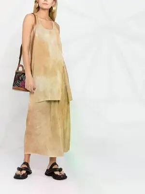 UMA WANG Distressed Raw-cut Maxi Skirt