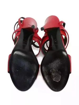Saint Laurent Leather Ankle-strap Sandals With Buckle Fastening