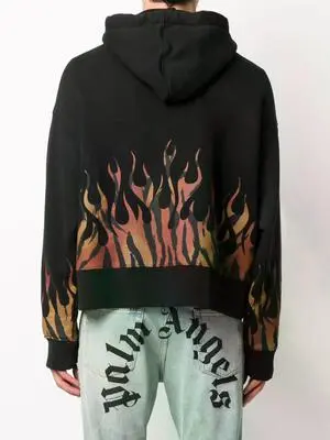 Palm Angels Tiger Flames Print Hoodie