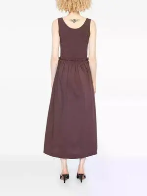 Alpha Studio Sleeveless Midi Dress With Ruffled Waist