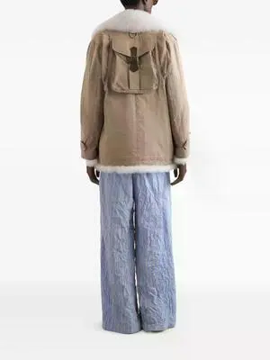 Dolce & Gabbana Waxed Faille Jacket With Fur Trim