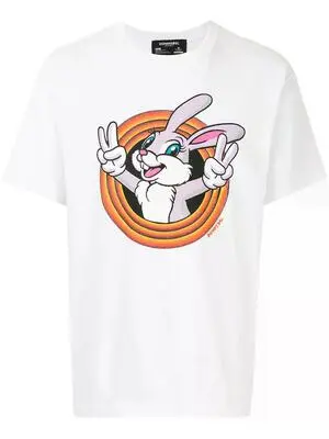 DOMREBEL Lucky Box-print Cotton T-shirt - White