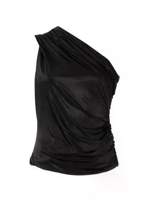 MARSEM One-shoulder Ruched Top - Black