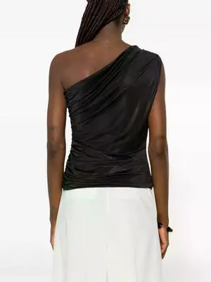 MARSEM One-shoulder Ruched Top - Black
