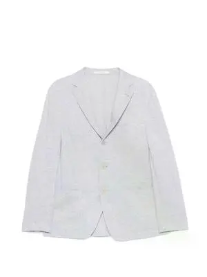 Eleventy Buttoned Pinstripe Blazer - Grey