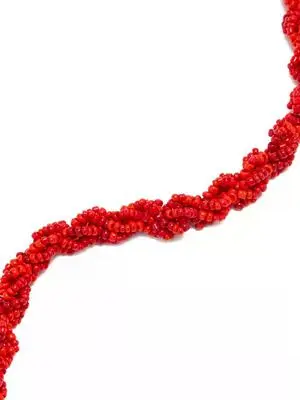 Anni Lu Scarlet Wave Beaded Chain Necklace