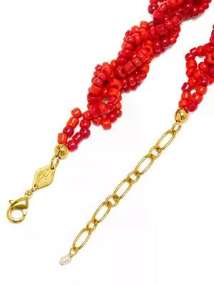 Anni Lu Scarlet Wave Beaded Chain Necklace