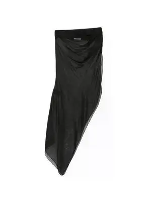 Patrizia Pepe Asymmetric Draped Pareo - Black