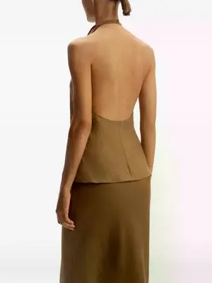 12 STOREEZ Halterneck Linen Top