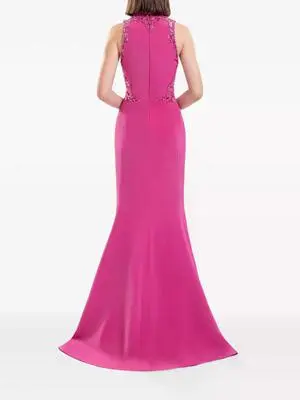 SAIID KOBEISY Embroidered Crepe Dress