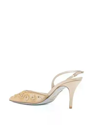 Rene Caovilla Embellished Slingback Pumps