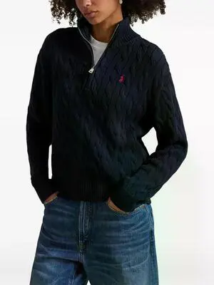 Polo Ralph Lauren Cable-knit Zip-up Sweater - Blue