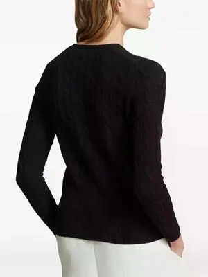 Polo Ralph Lauren Cable-knit Sweater With Logo - Black