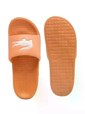 Lacoste Serve Crocodile-embossed Slides