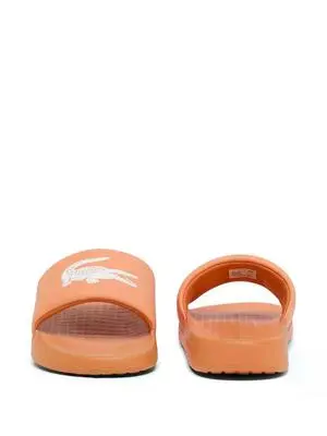 Lacoste Serve Crocodile-embossed Slides