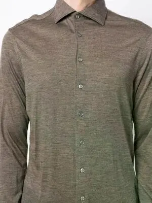 LARDINI Button-front Long-sleeved Polo Shirt