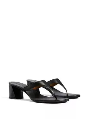 Khaite T-bar Sandals - Black