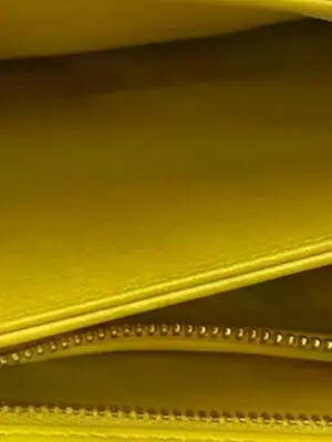 Celine 2019 Teen Shiny Calfskin Triomphe Crossbody Bag - Yellow