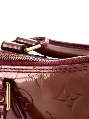 LOUIS VUITTON Alma Monogram Vernis Gm Satchel - Red
