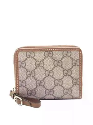 Gucci 2016-2026 Gg Supreme Wallet Small Wallets - Brown